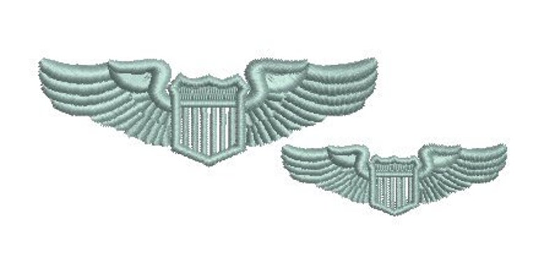 Pilot Wings Machine Embroidery Design Flying Plane Aviator Air Force ...
