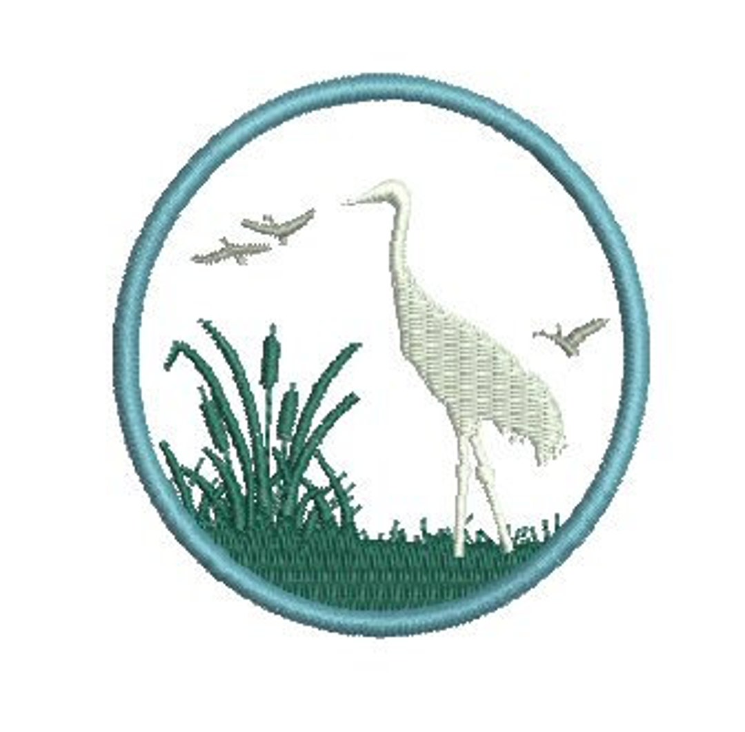 Crane Machine Embroidery Design Bird Tropical Water Wild - Etsy