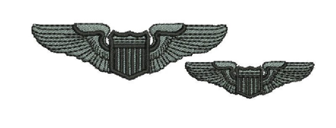 Pilot Wings Machine Embroidery Design Aviator Wings Pilot Flying Air ...