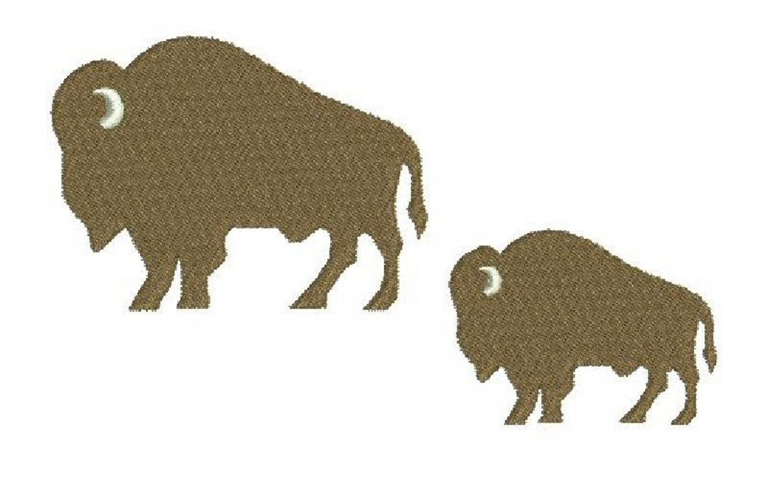 Buffalo Machine Embroidery Design Bison Animal Wild - Etsy