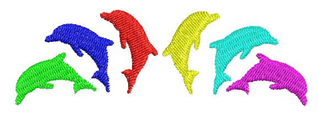 Dolphin Machine Embroidery Design Marine Ocean Sea Animal Sea Life - Etsy