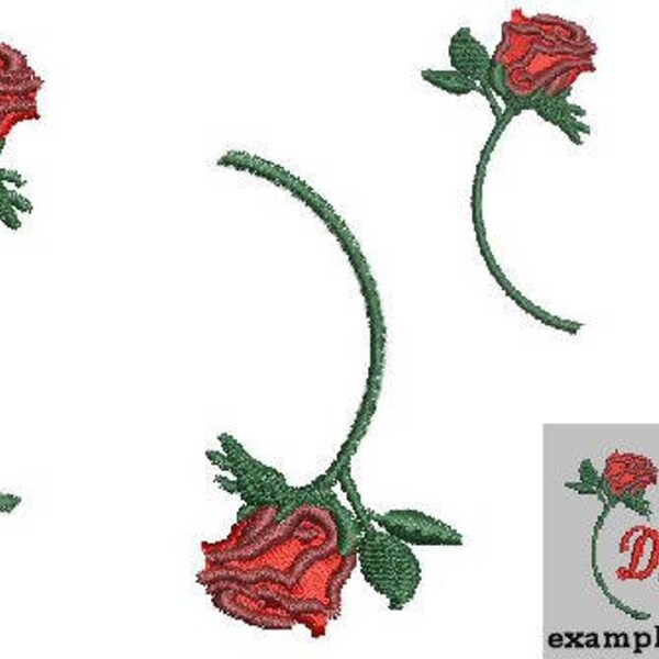 Rose Frame Embroidery Design - Etsy