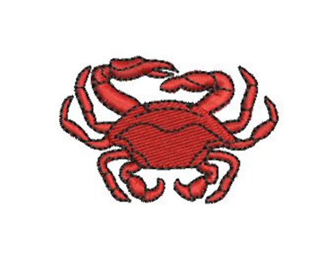 Crab Machine Embroidery Design Ocean Sea Tropical Seafood - Etsy