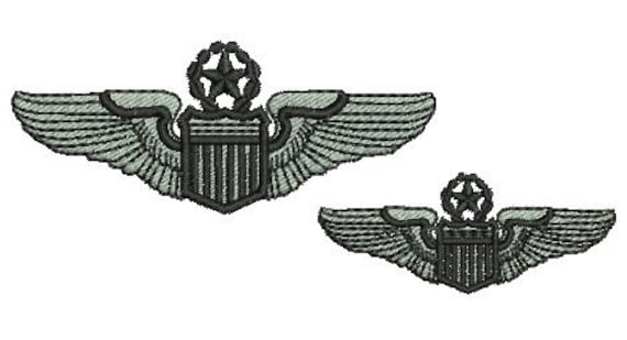 Command Pilot Wings Machine Embroidery Design 2 SIZES Aviator - Etsy Canada