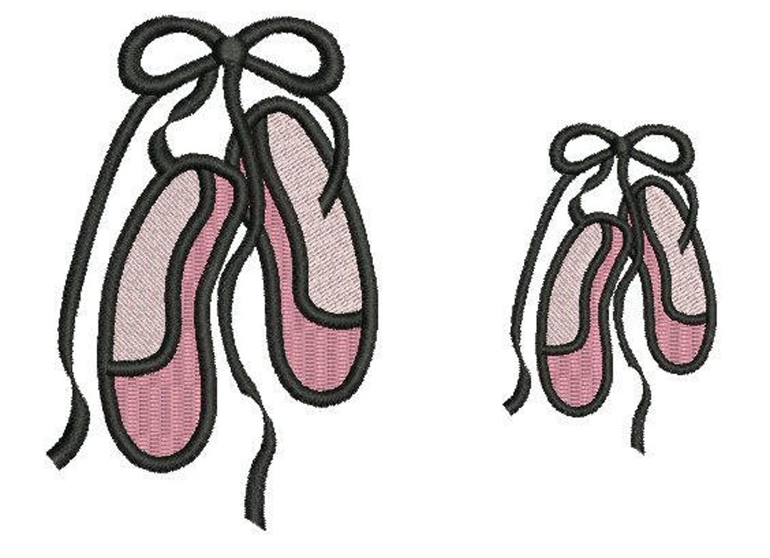 Ballet Shoes Machine Embroidery Design Dance - Etsy