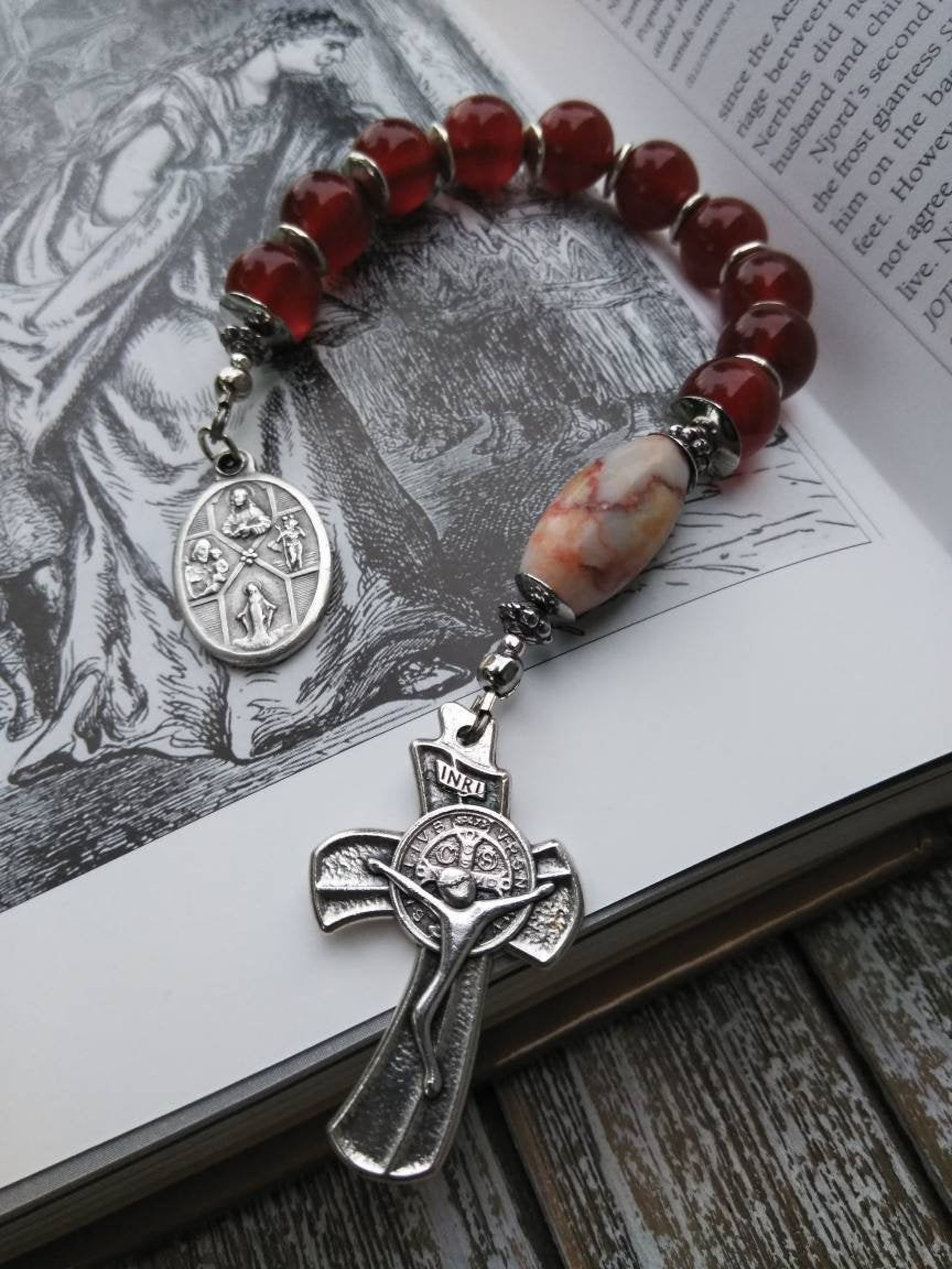 Personalized Hand Stamped Rosary- Handcrafted Pocket Rosary- Prayer ...