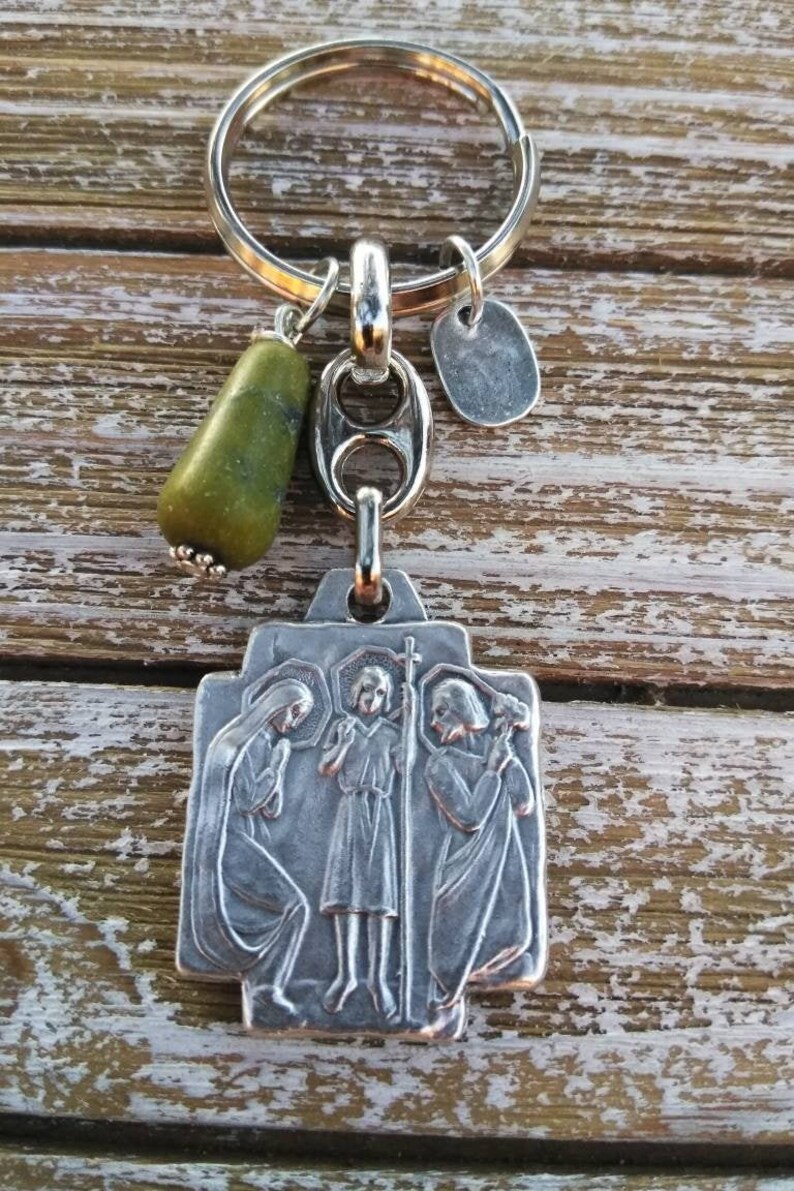 St Christopher / Holy Family Key Chain. Personalised Gift. Keychain ...