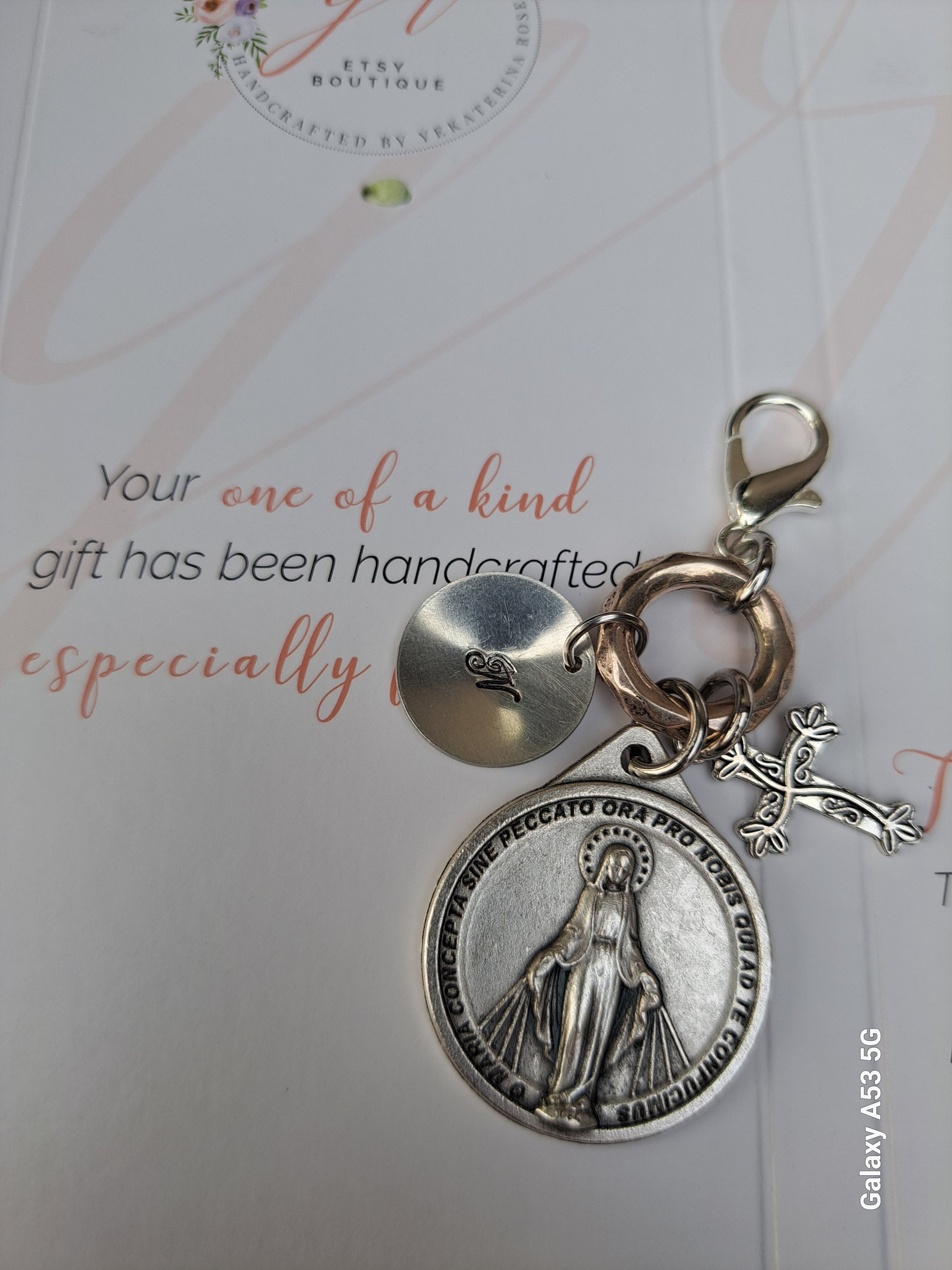 Miraculous Medal Keychain. Catholic Gift. Miraculous Medal ...