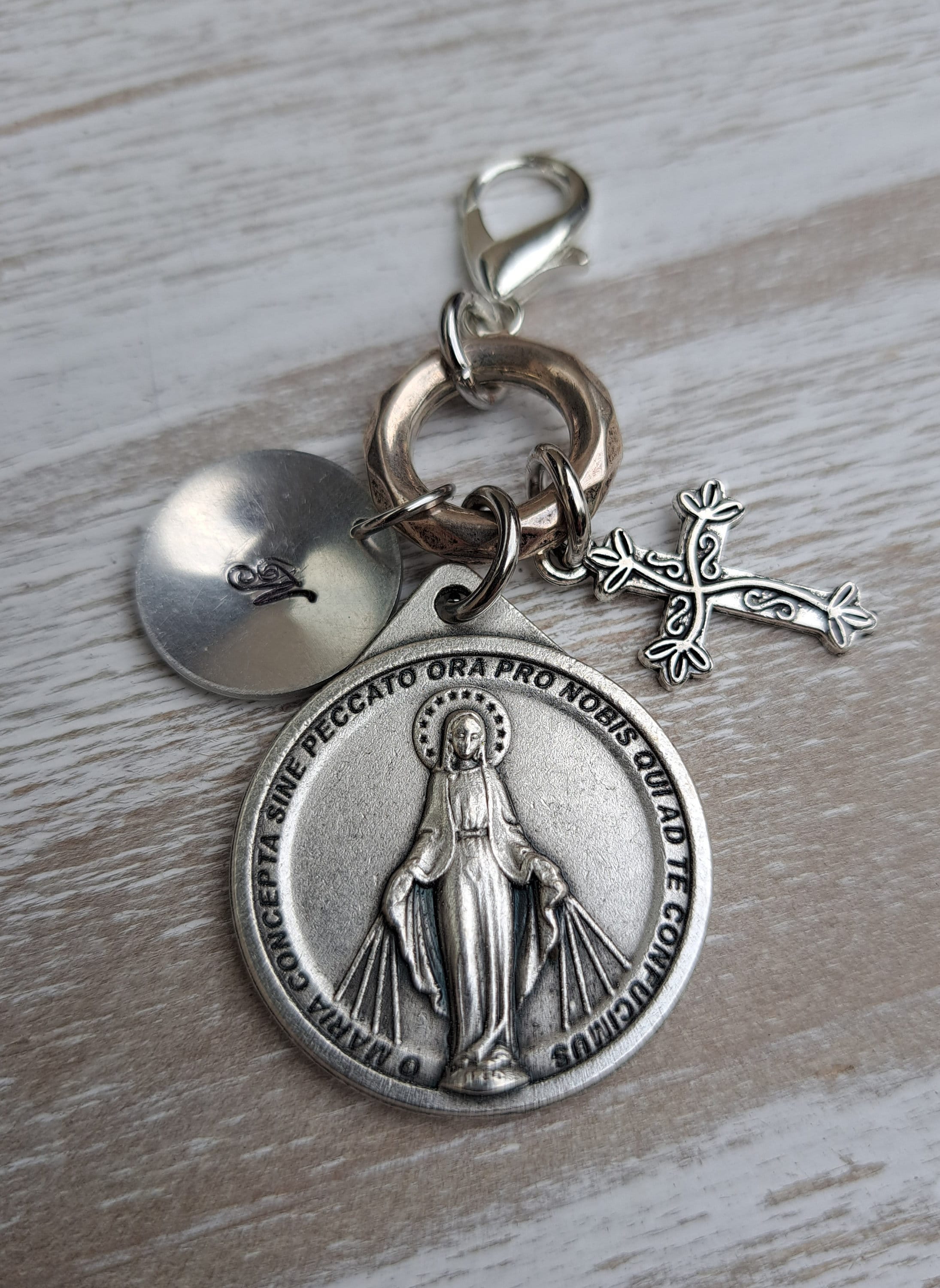 Miraculous Medal Keychain. Catholic Gift. Miraculous Medal ...
