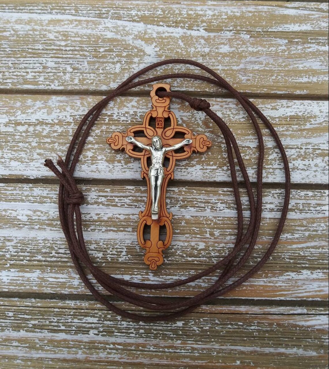 Olive Wood Laser Cut Crucifix. Orthodox Crucifix. Byzantine Crucifix ...
