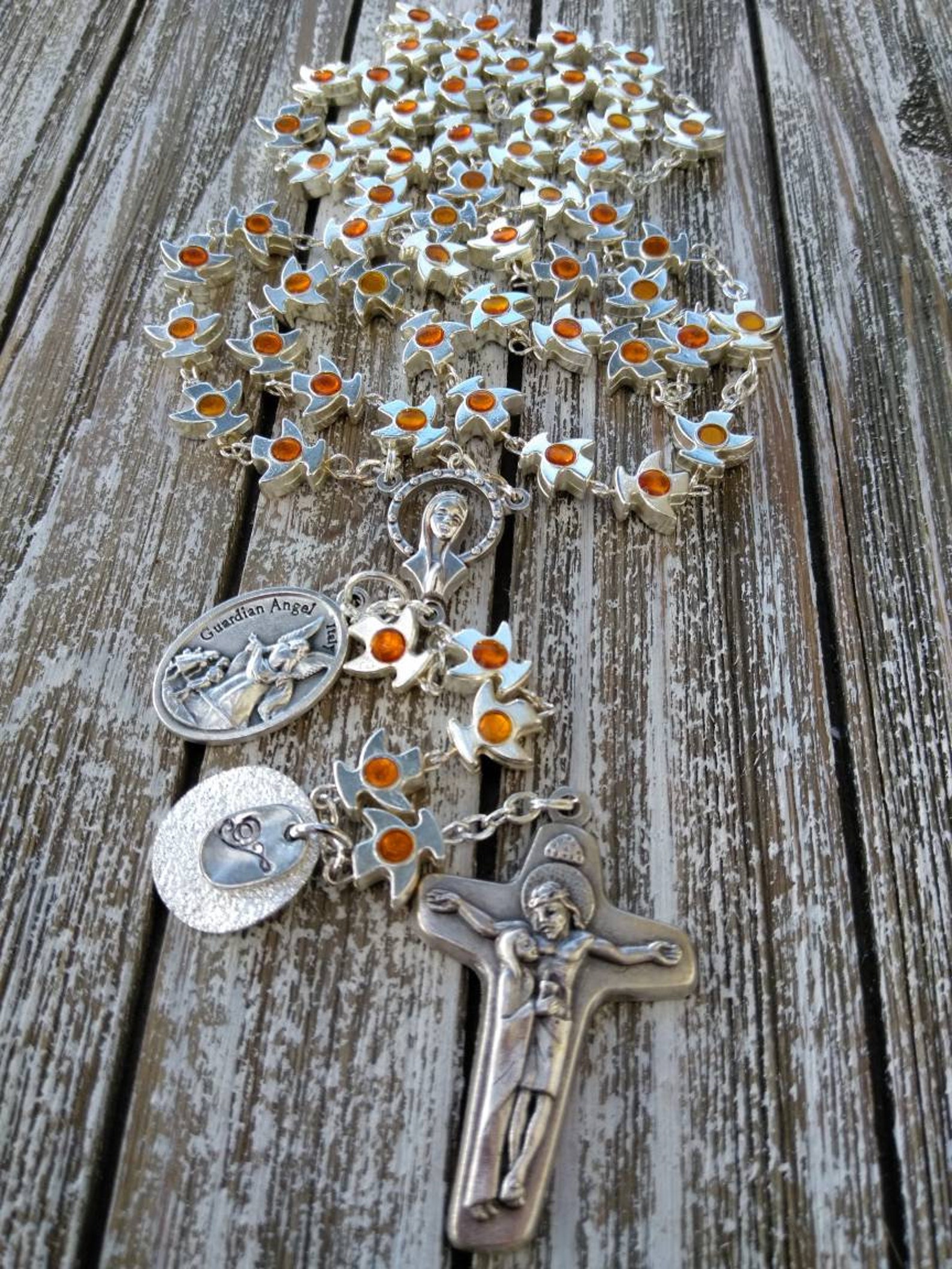 Baptism Gift. Rosary. Confirmation Rosary. Personalised Rosary. Five ...