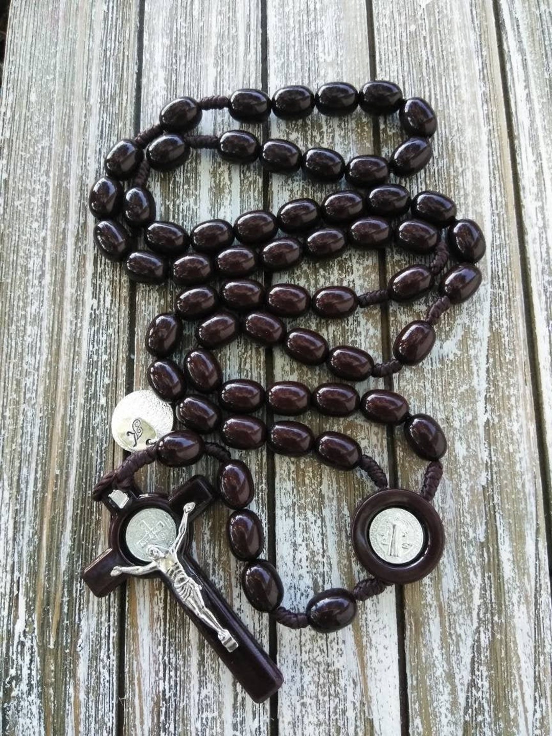 Handmade Acrylic Rosary: Personalized St. Benedict Baptism Gift - Etsy