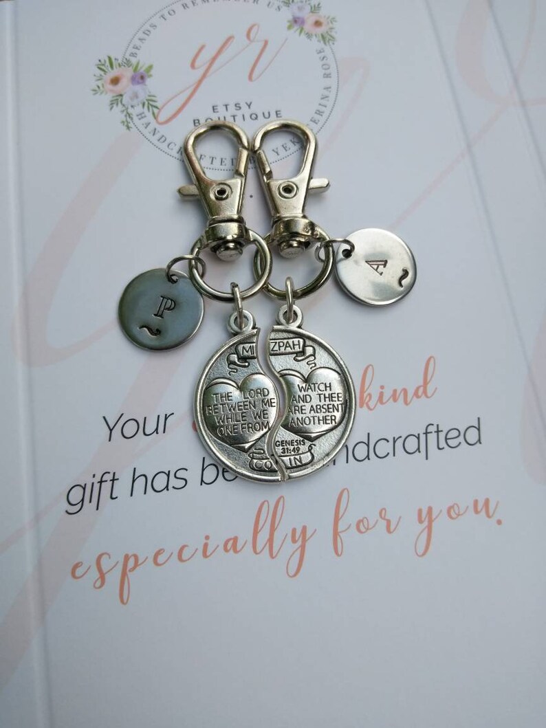 Personalized Couples Key Chain Set. Couples Matching Key Chains. Set of ...