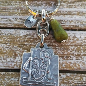 St Christopher / Holy Family Key Chain. Personalised Gift. Keychain ...