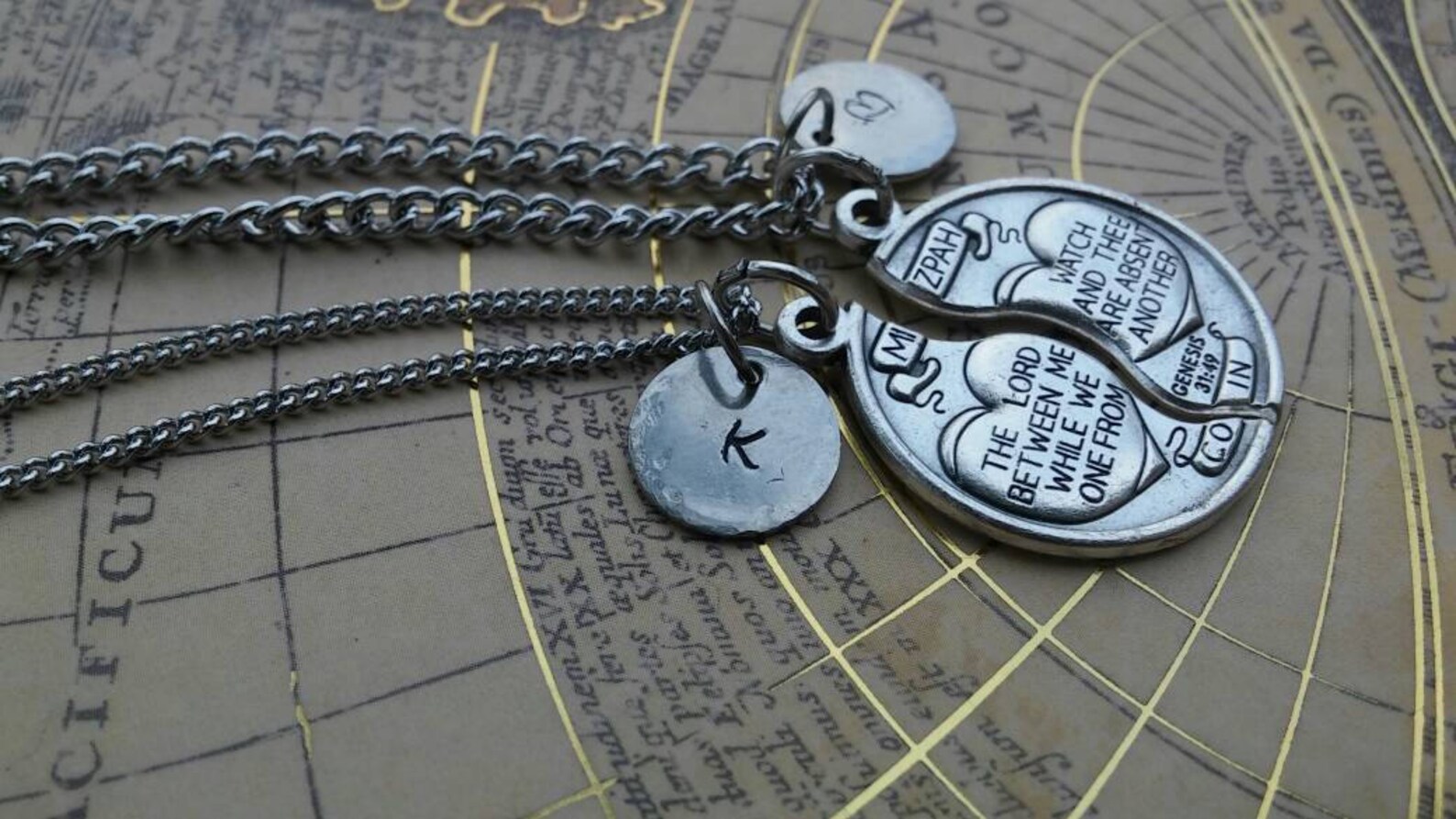 Personalized Couples Necklace Set Couples Jewelry Matching Necklaces ...