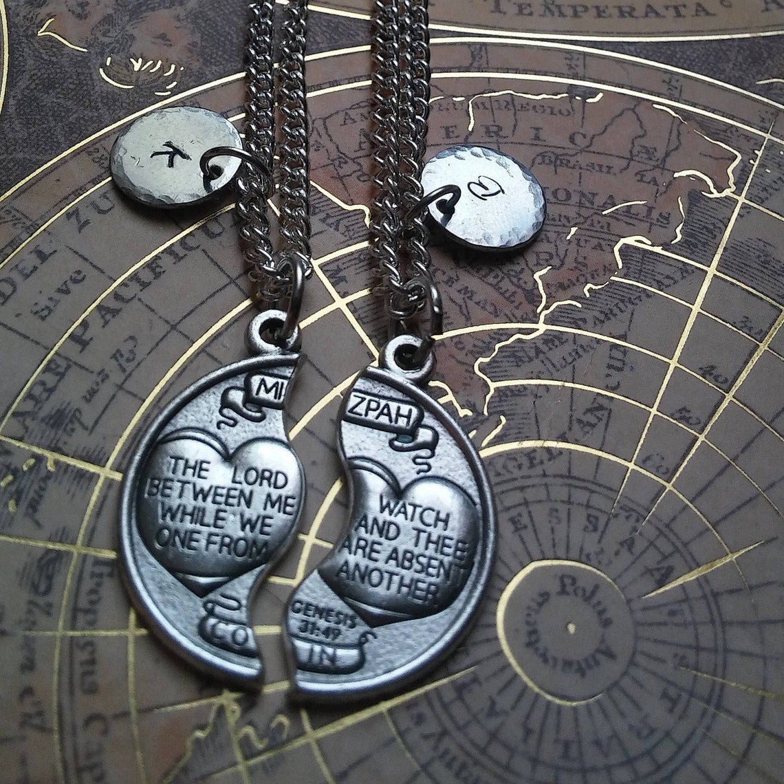 Personalized Couples Necklace Set Couples Jewelry Matching Necklaces ...