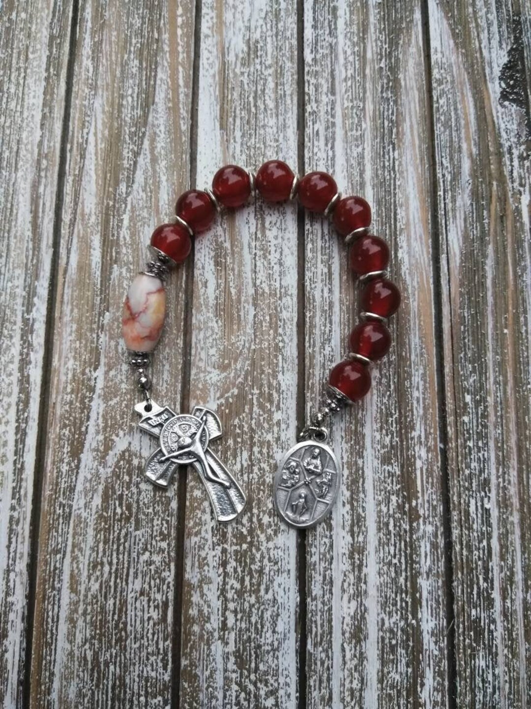 Personalized Hand Stamped Rosary- Handcrafted Pocket Rosary- Prayer ...