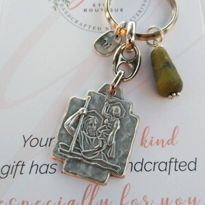 St Christopher / Holy Family Key Chain. Personalised Gift. Keychain ...