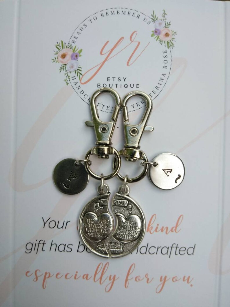 Personalized Couples Key Chain Set. Couples Matching Key Chains. Set of ...