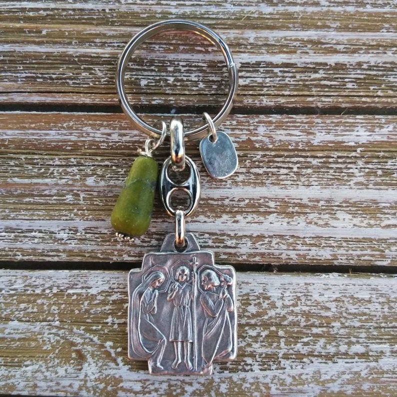 St Christopher / Holy Family Key Chain. Personalised Gift. Keychain ...