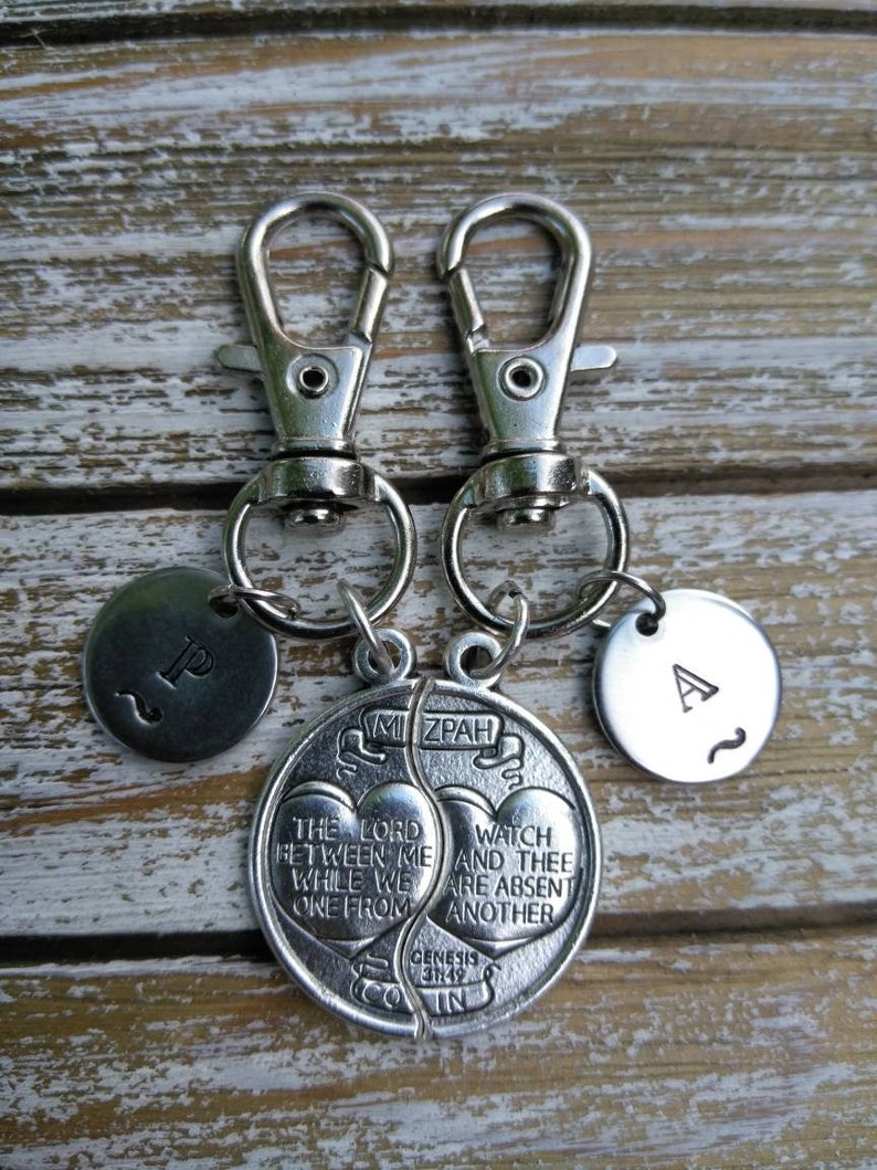 Personalized Couples Key Chain Set. Couples Matching Key Chains. Set of ...