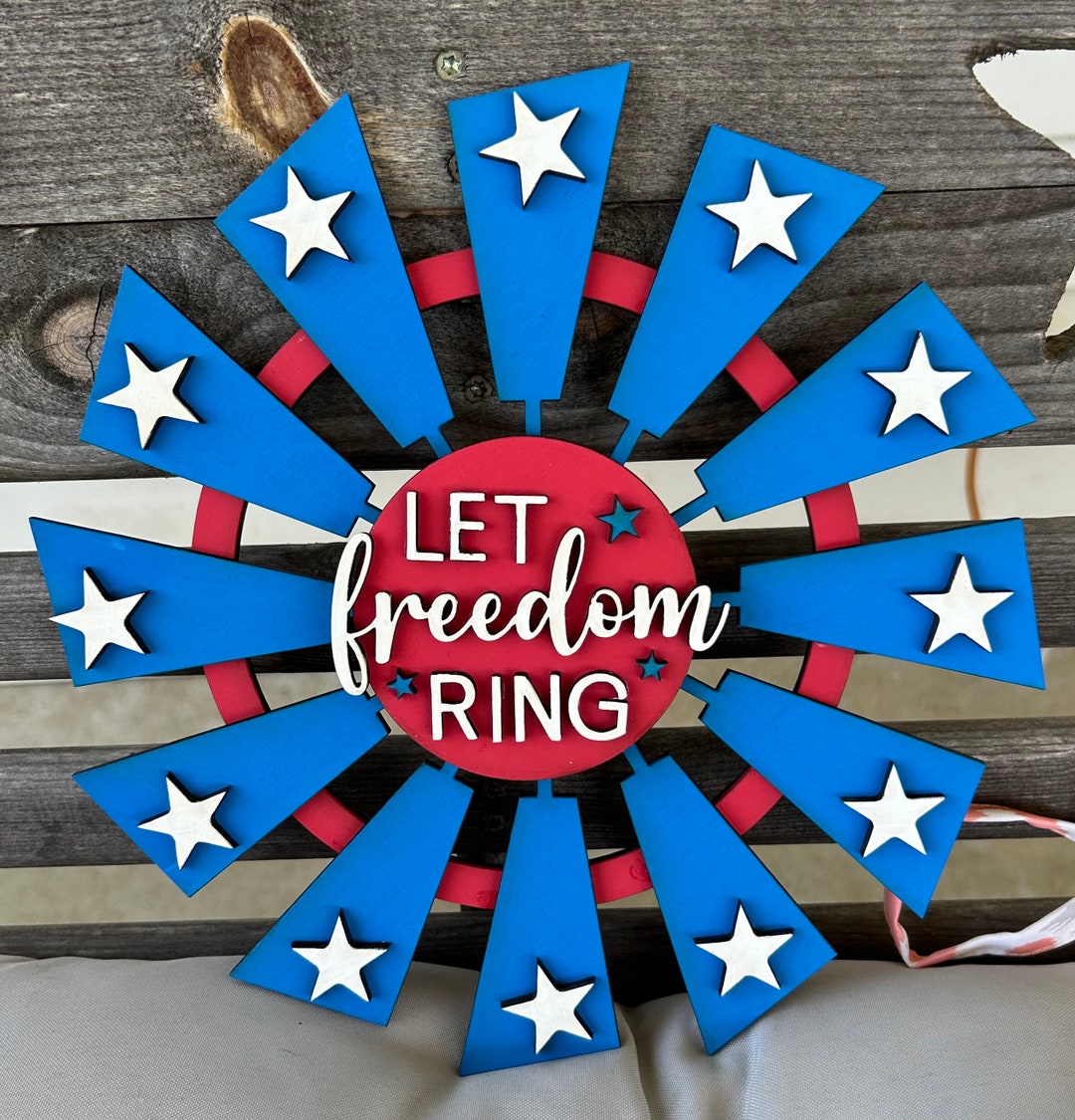 Let Freedom Ring _ Windmill SVG Laser File _ Digital File Only - Etsy