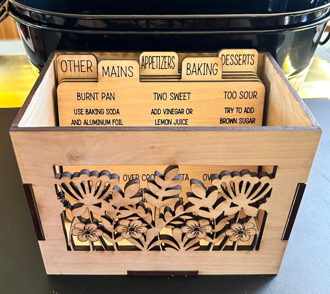 Wildflower Recipe Box - SVG File - Digital File Only - 5mm Only - Etsy