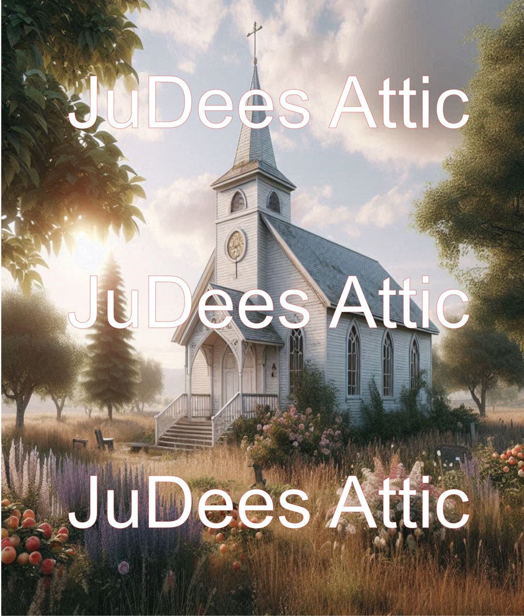 Summer Country Church PNG File – Printable Digital Download - Etsy