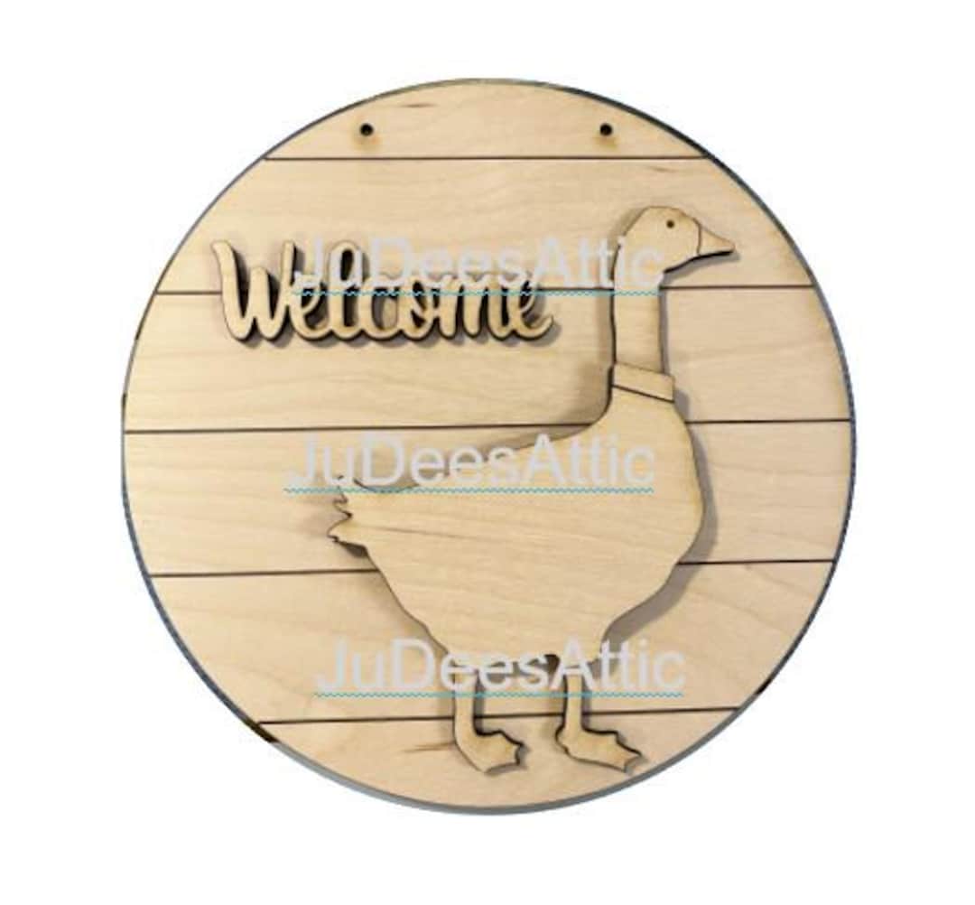 Porch Goose With Interchangeable Parts Welcome Sign * Digital SVG File ...