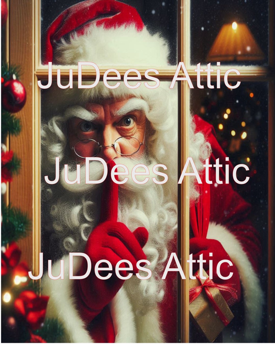 Shhh!! Santa PNG Digital File, Instant Download, Printable, Sublimation ...