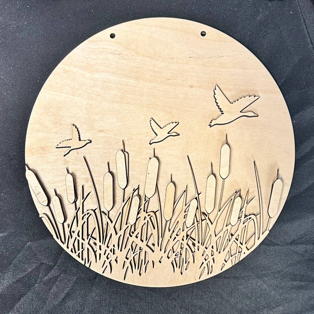 Duck Waterfoul Nursery Round Name Hanging Sign SVG Glowforge Digital ...