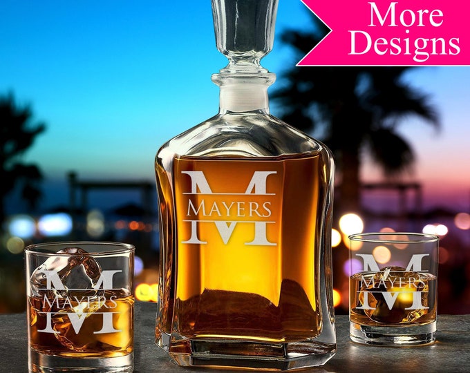 Personalized Decanter Set Personalized Gift Groomsmen Gift - Etsy