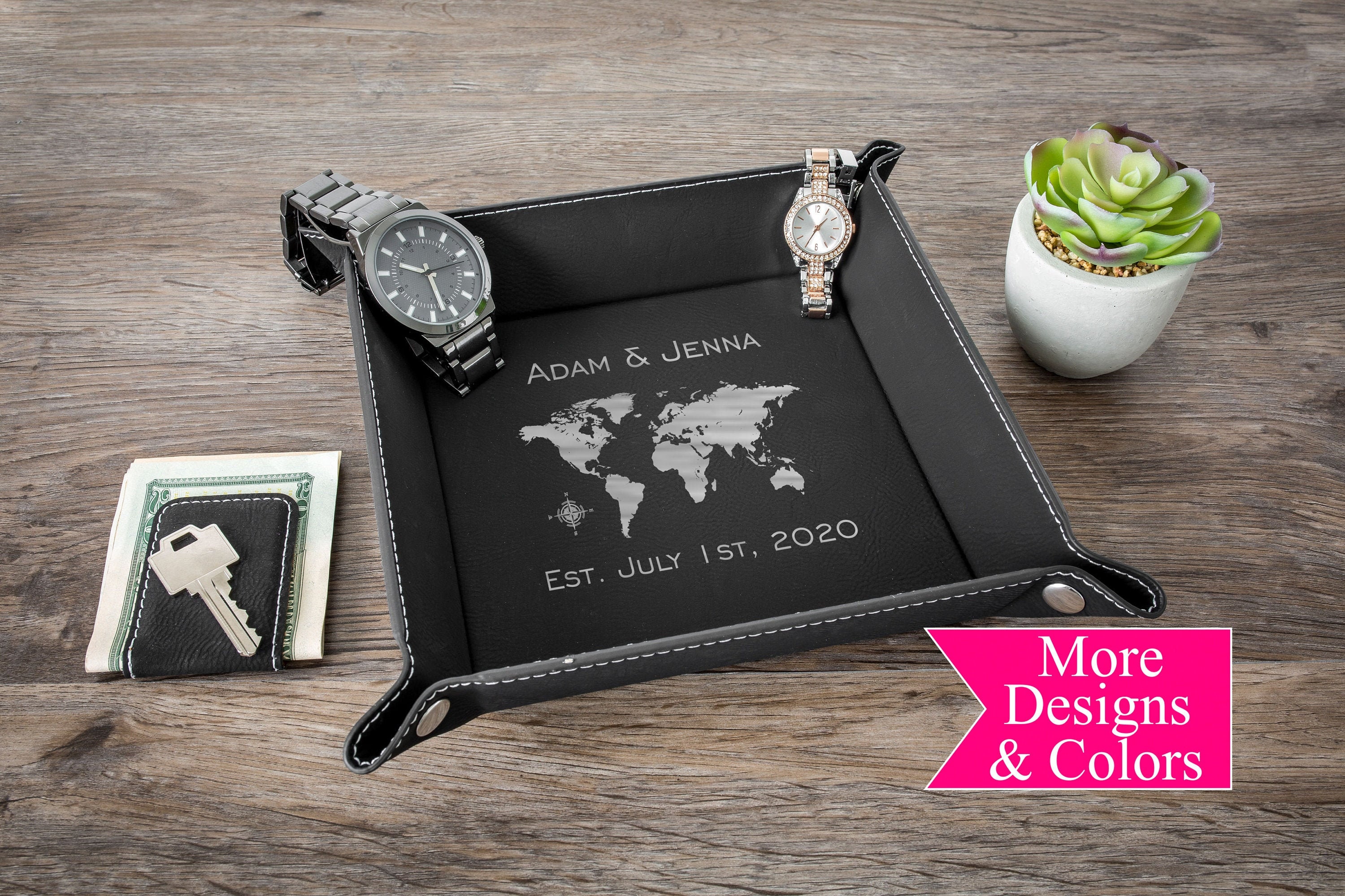 Personalized Valet Tray Engraved Valet Personalized Leather - Etsy ...