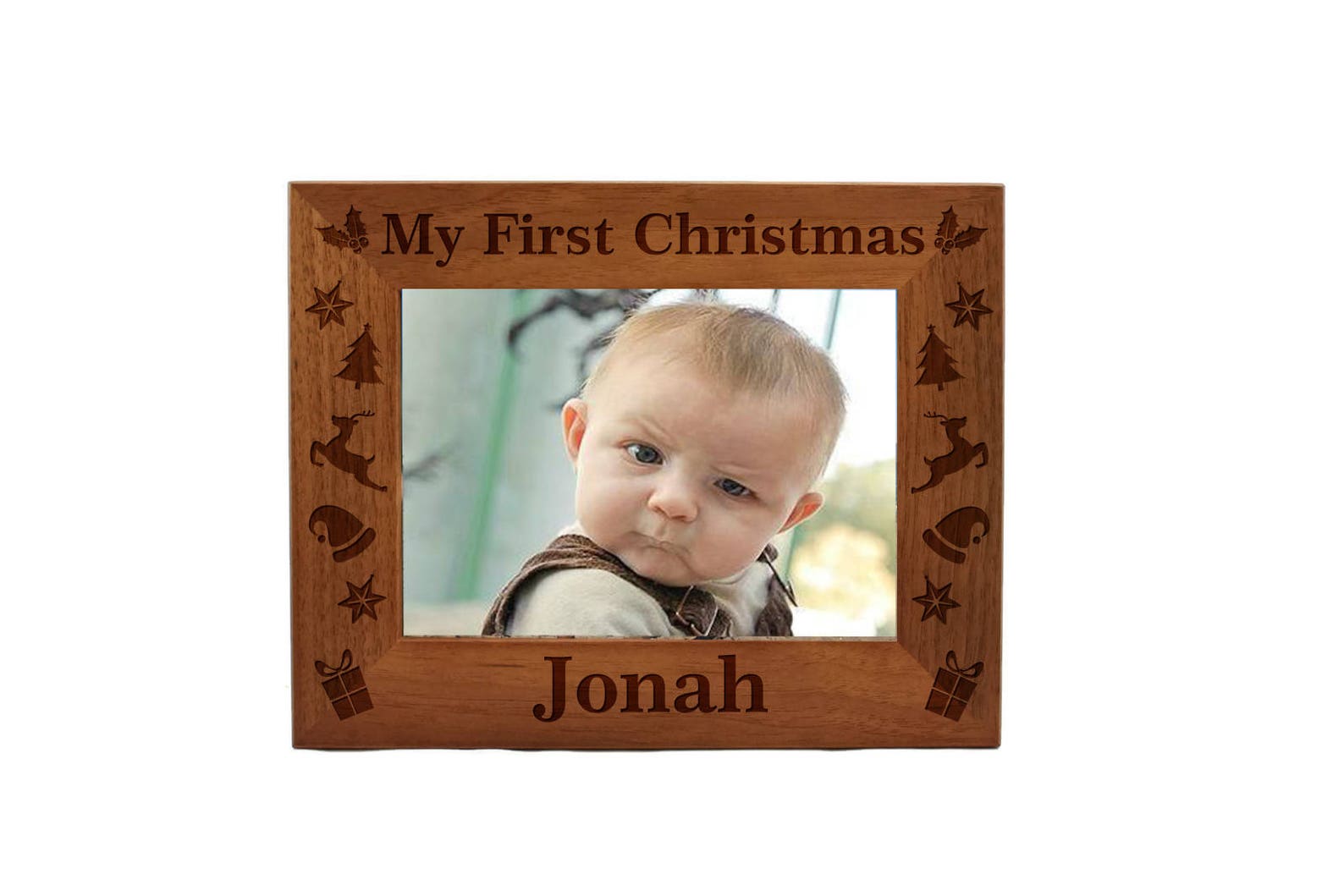 Baby's First Christmas Picture Frame Personalized | Etsy