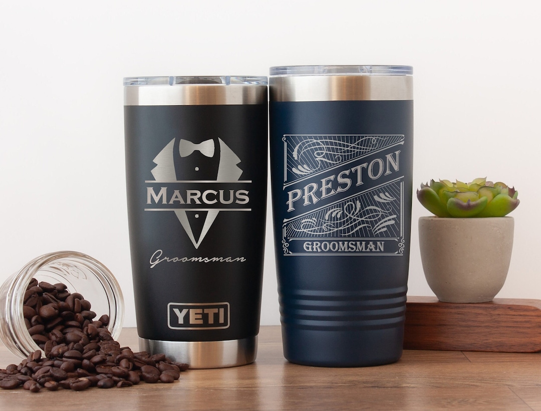 Personalized Custom Groomsman Yeti® Tumbler, 20oz Tumbler, Custom Gift ...