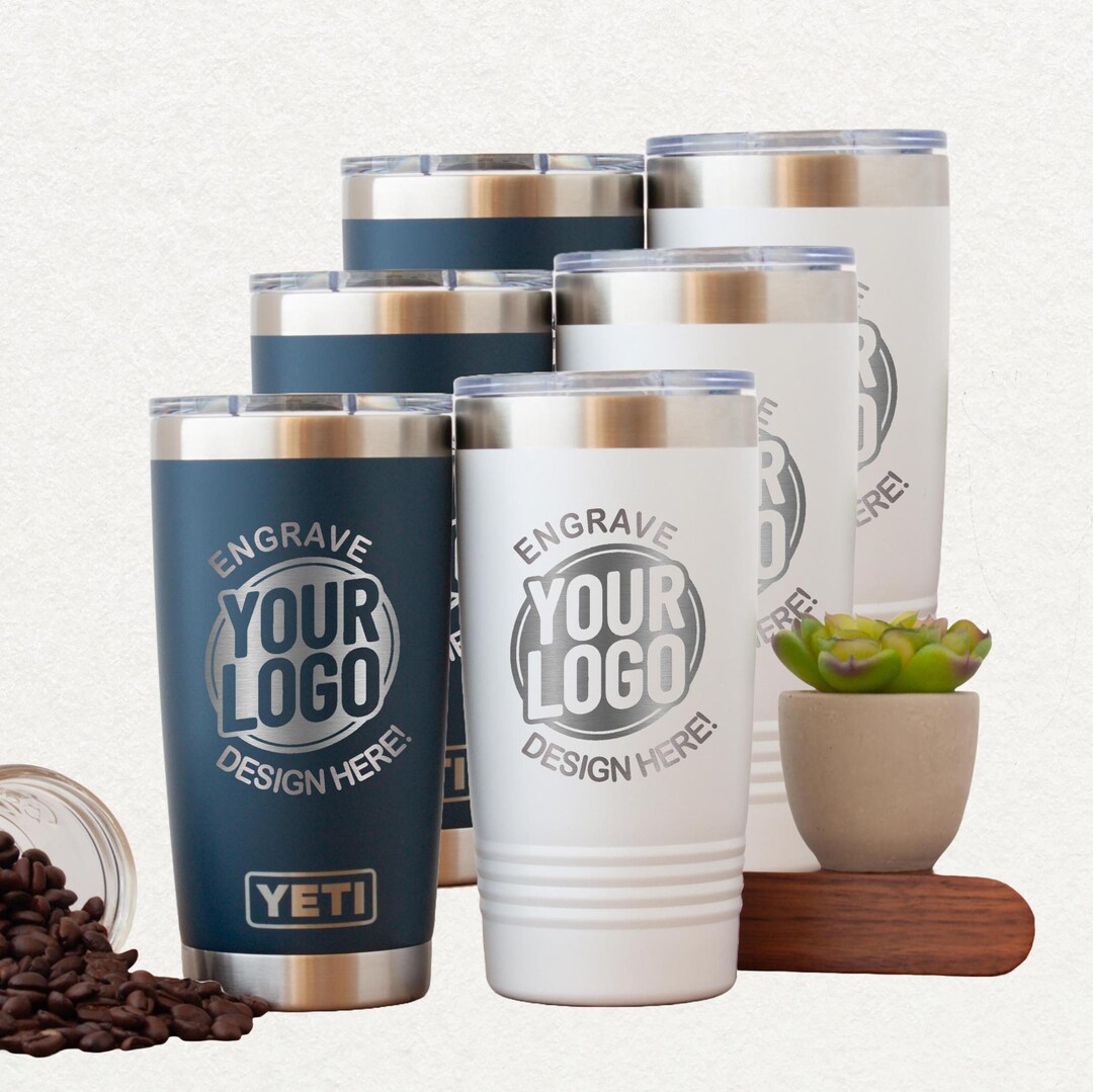 Set of Six YETI or Polar Camel With Logo or Font, Custom Bulk Stainless ...