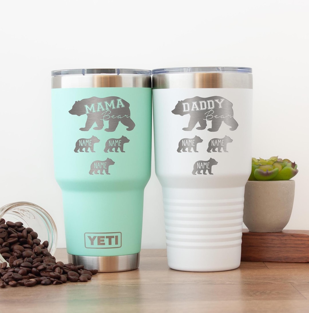 Personalized Yeti Tumbler or Polar Camel, Mama Bear 30oz Mothers Day ...
