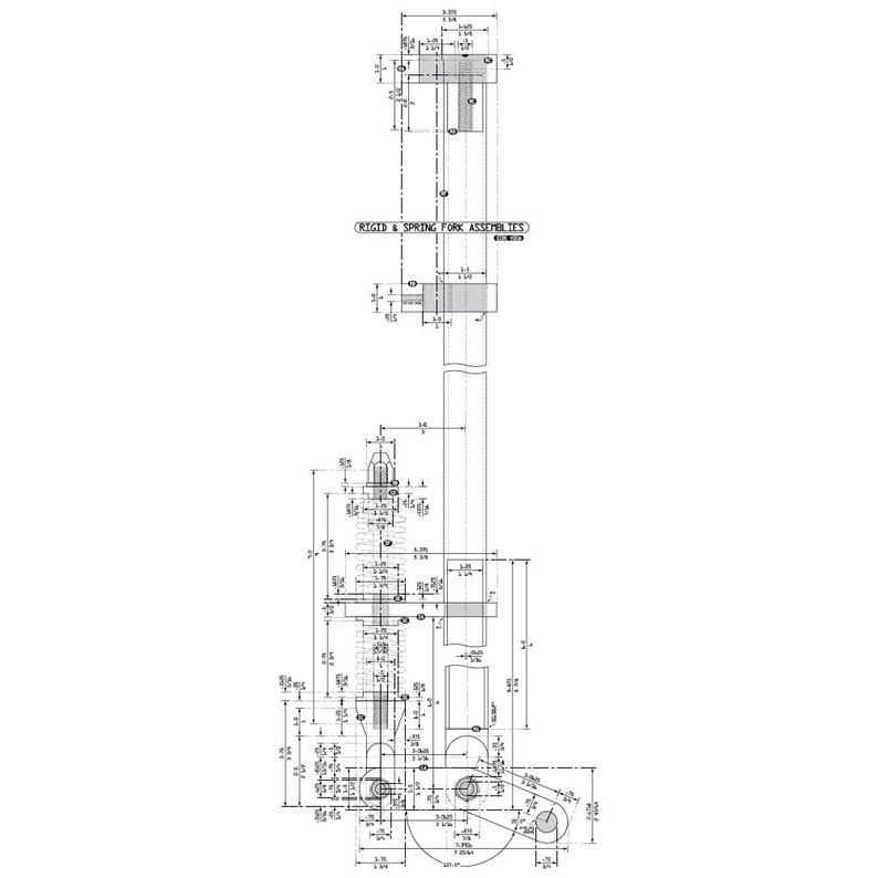 Custom Chopper Motorcycle Springer Fork Blueprints, Plan / Inverted ...