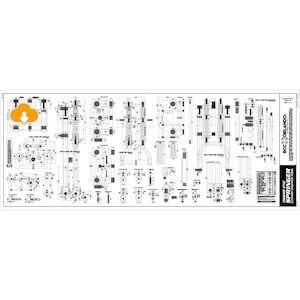 Custom Chopper Motorcycle Springer Fork, Blueprint, Plan Standard Style ...