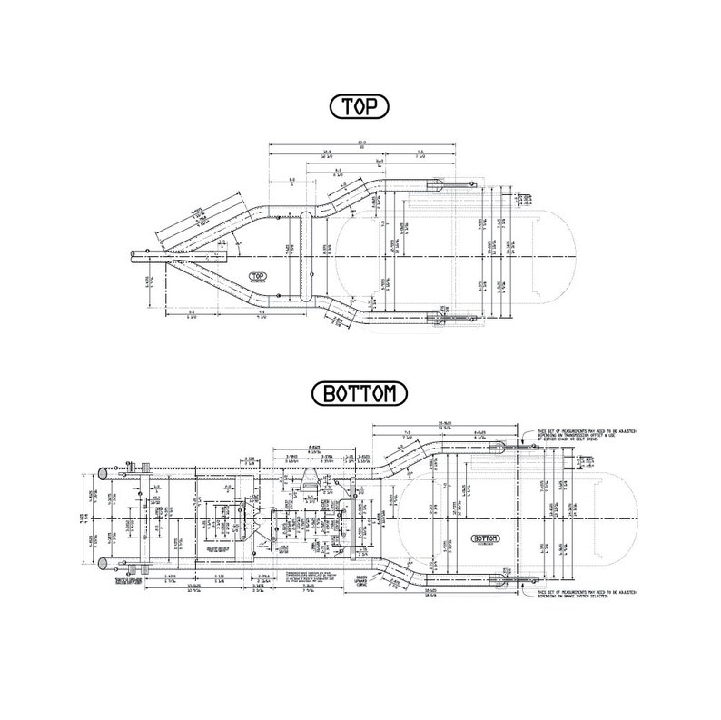 280 RIGID / Custom Chopper Motorcycle Rigid Frame, Blueprint, Plan ...