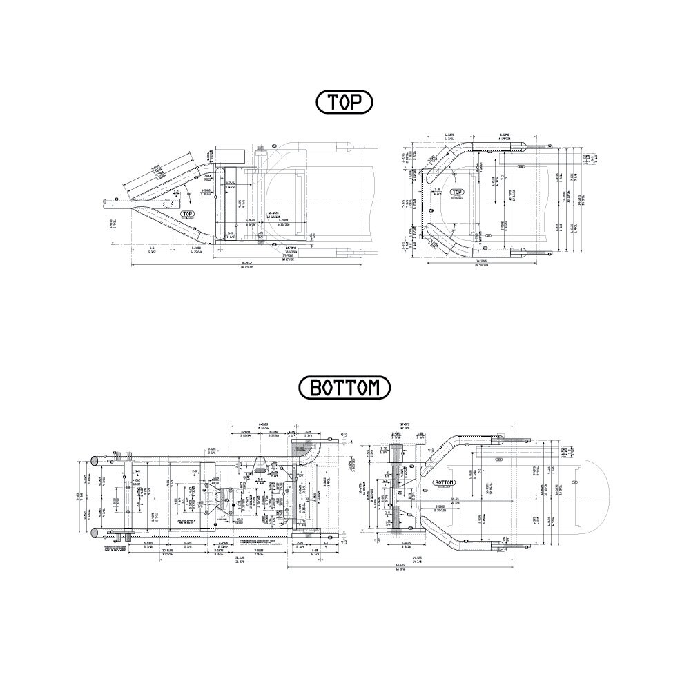 250 SOFTAIL / Custom Chopper Motorcycle Softail Frame Blueprints, Plan ...