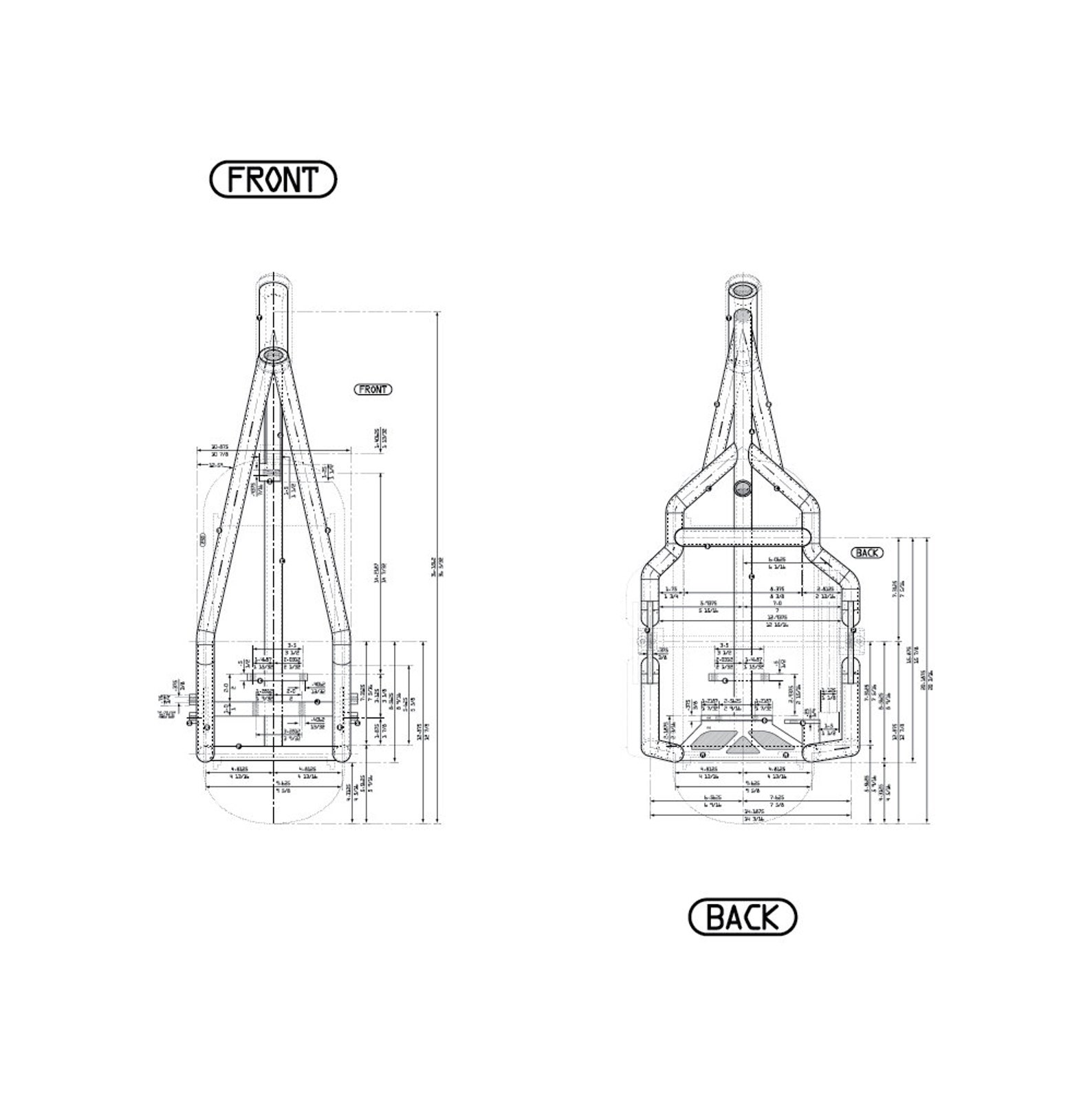 RIGID / Custom Chopper Motorcycle Rigid Frame, Blueprint, Plan 260 ...