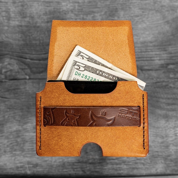 Leather Flap Wallet - Etsy