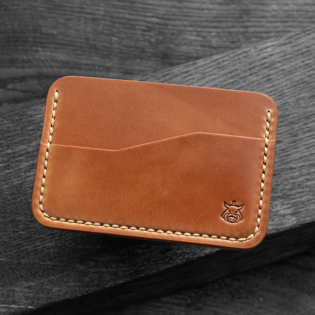 IN STOCK Card Holder Horween Shell Cordovan Leather "rift" Minimalist ...