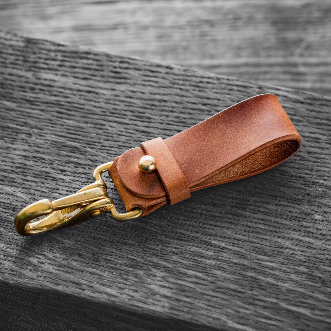 Horween SHELL CORDOVAN Belt Loop for Keys Leather Keychain - Etsy