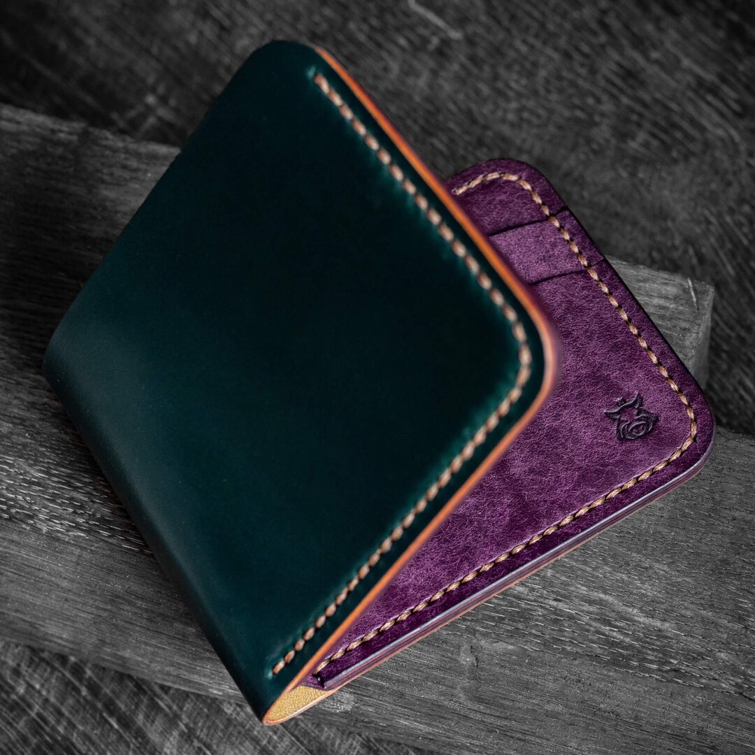 Horween Shell Cordovan Vegetable Tanned Leather Bifold Wallet - Etsy