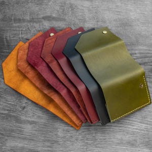 Leather Card Holder "coil" Wrap Wallet Digital PDF Template Pattern - Etsy