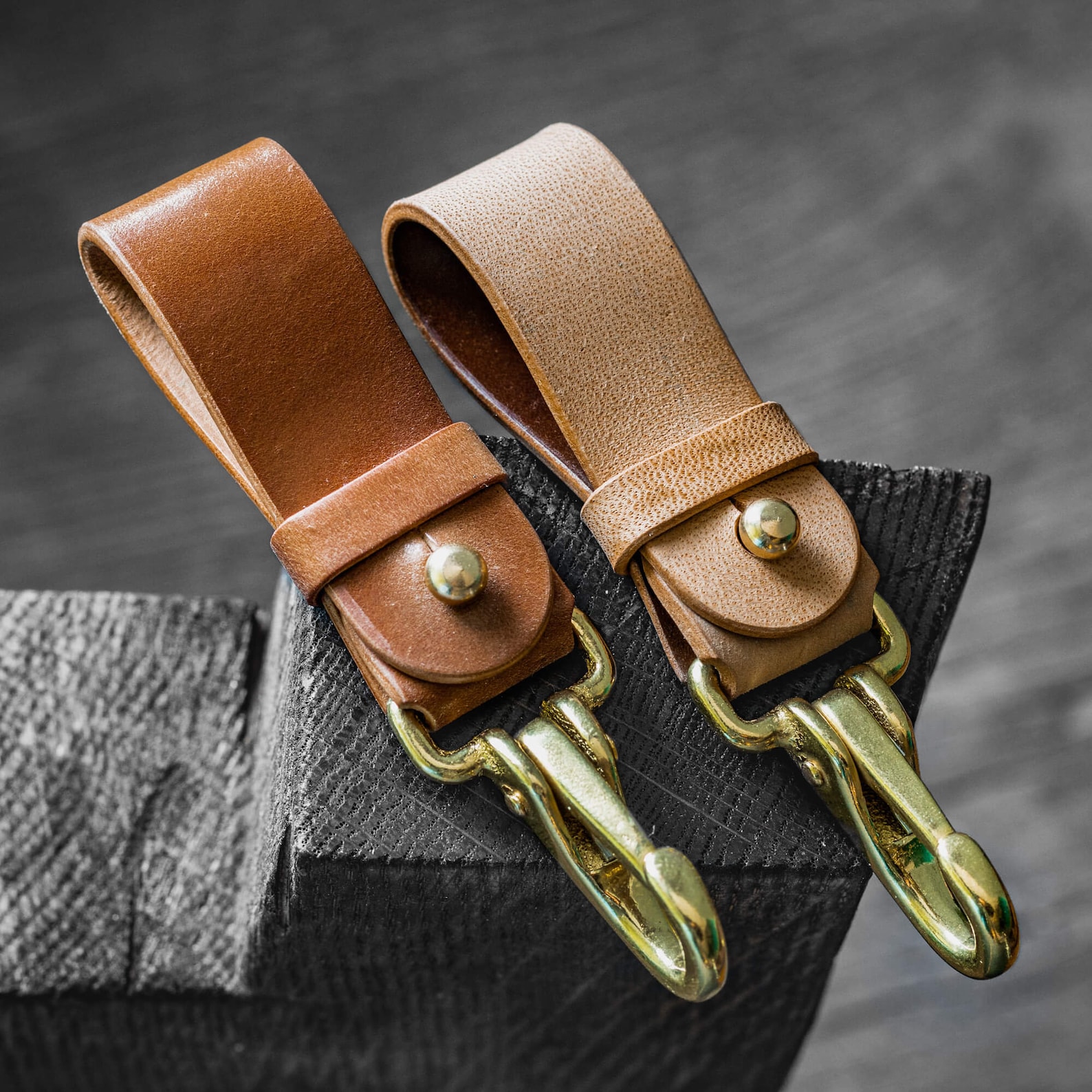 Horween SHELL CORDOVAN Belt Loop for Keys Leather Keychain - Etsy