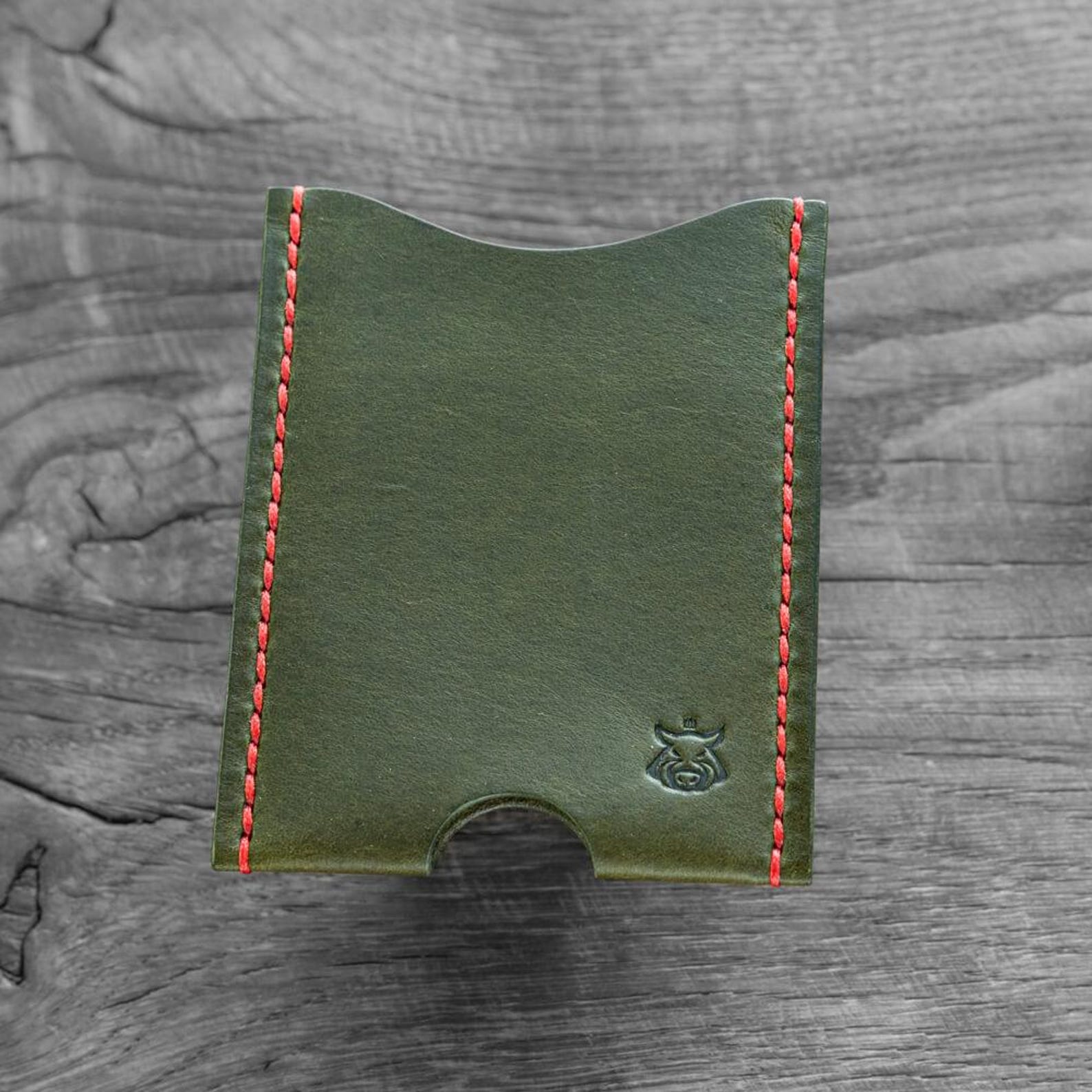 Leather Minimalist Card Holder "cloak" Front Pocket Wallet - Etsy