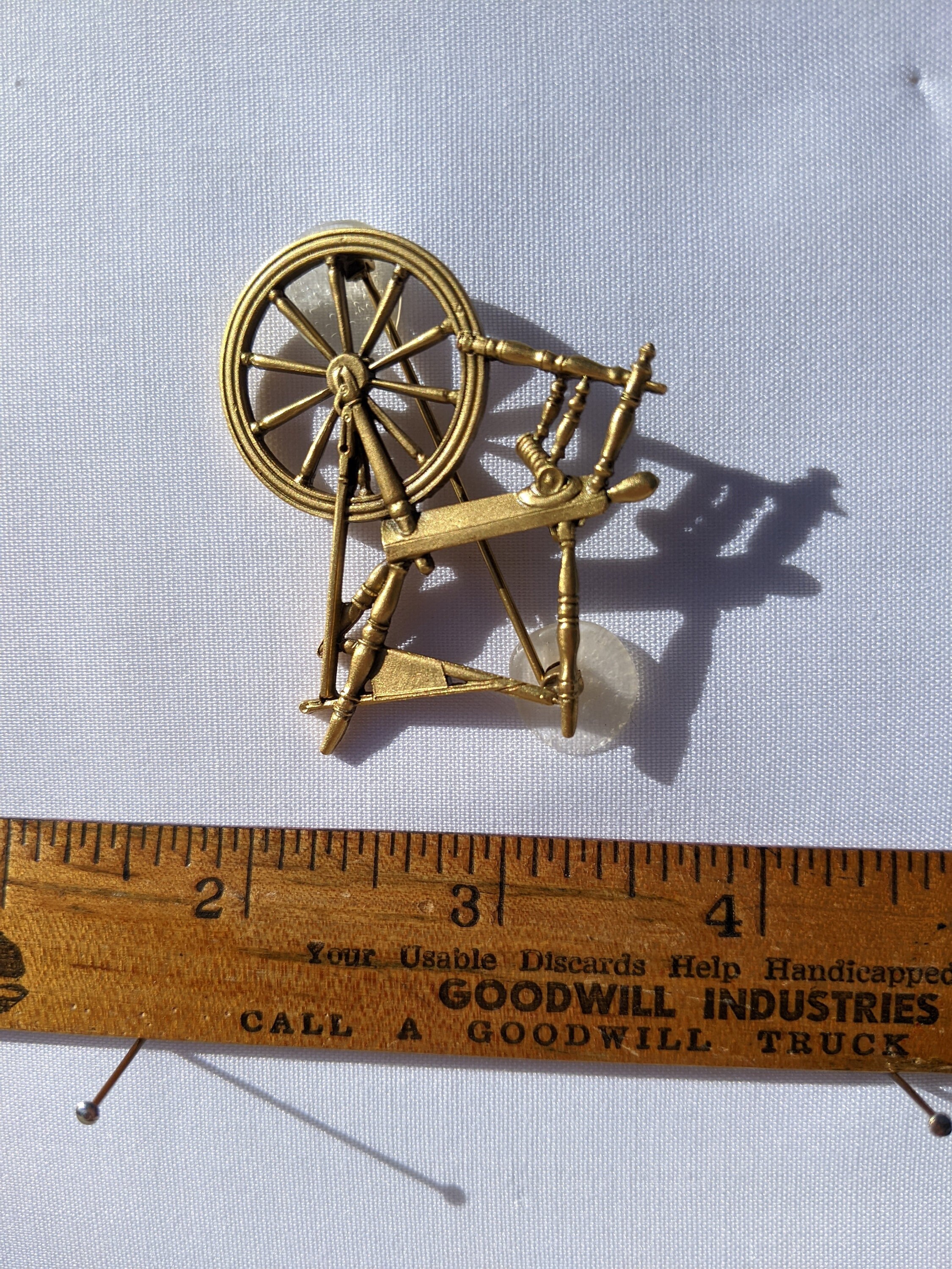 Spinning Wheel Pin by Procreations - Etsy